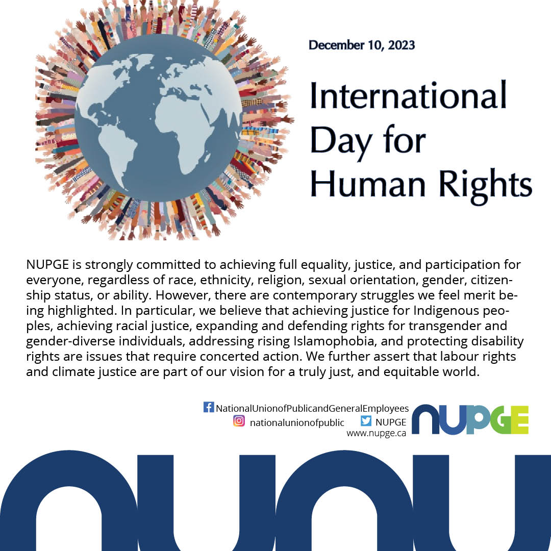 International Human Rights Day: December 10 - NUPGE