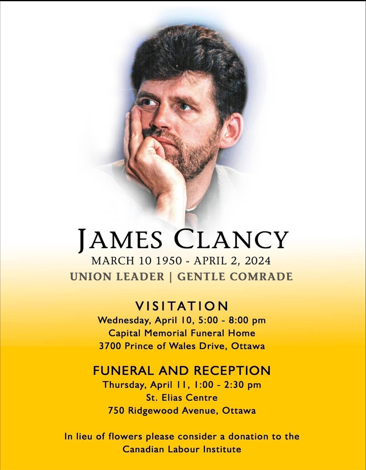 Celebration of Life: James Clancy - NUPGE